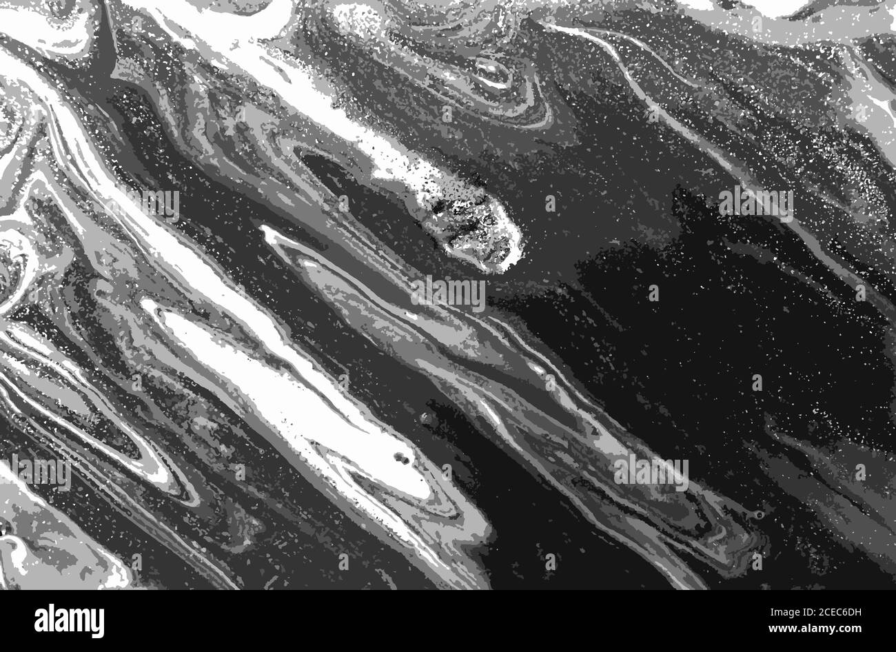 Black And White Marble Pattern Abstract Background Vector