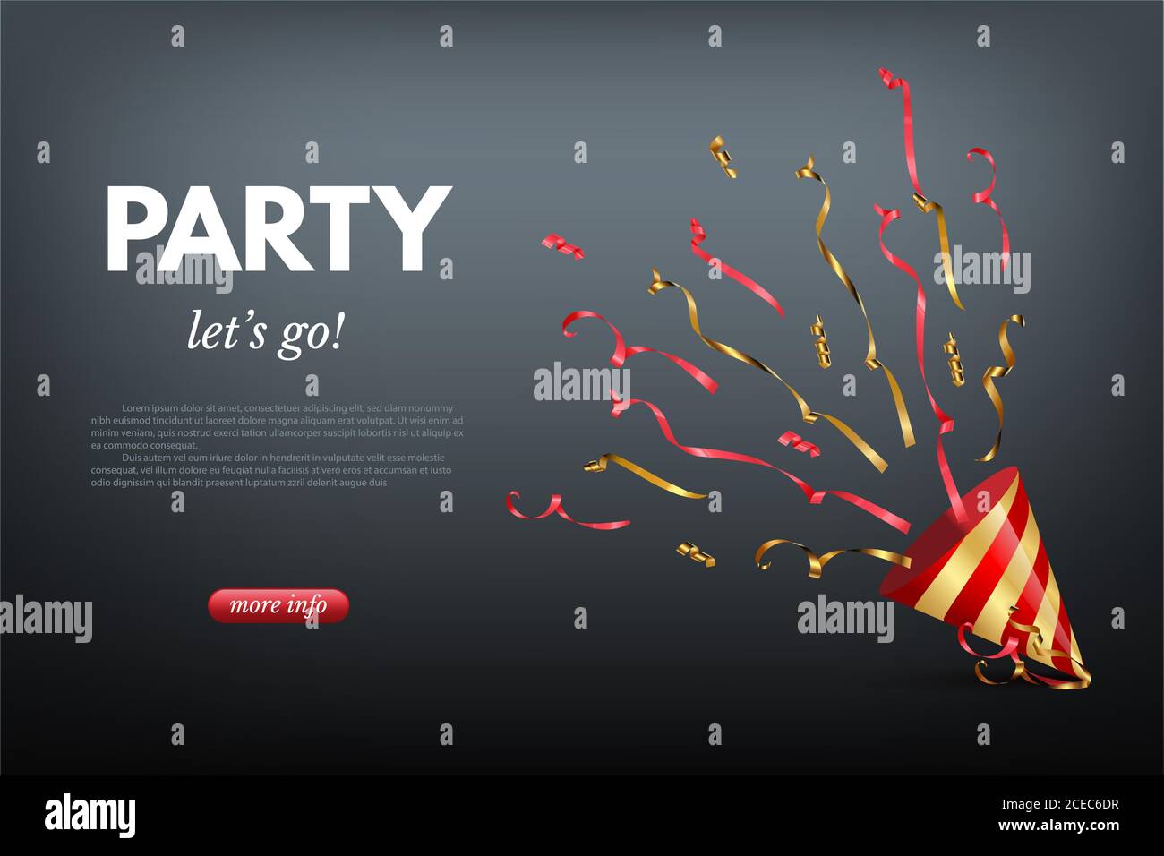 Party invitation banner realistic design layout Stock Vector Image ...