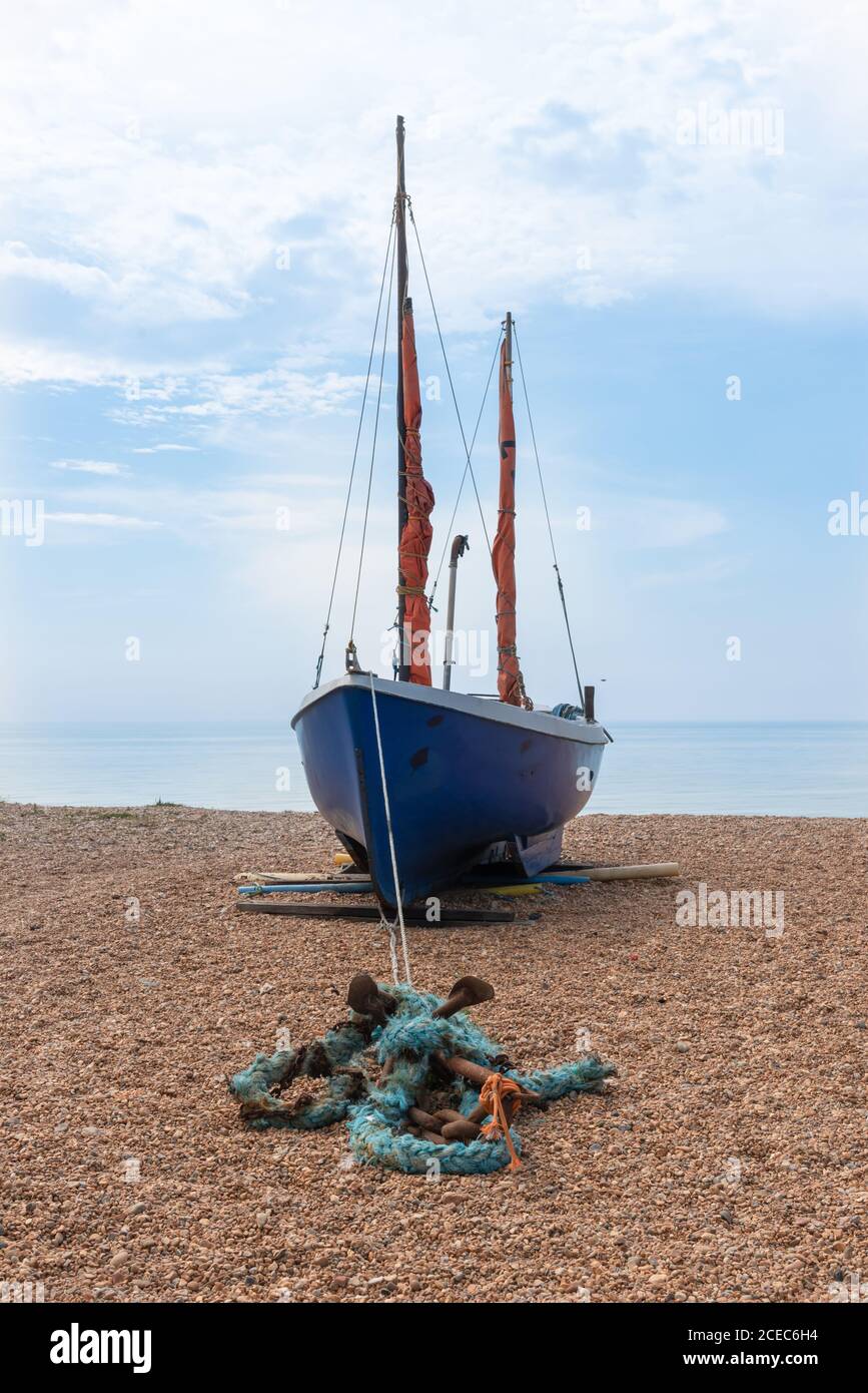 Blue sailing boat hi-res stock photography and images - Alamy