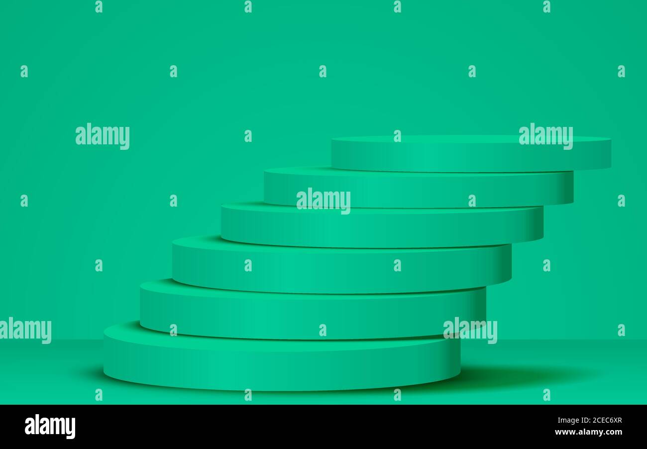 green podium in the green studio room Stock Vector Image & Art - Alamy