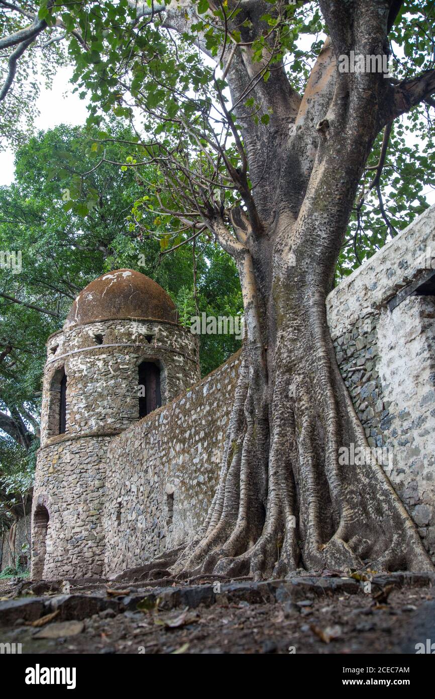 Medieval fortress of Royal enclosure of the african city with towers ...