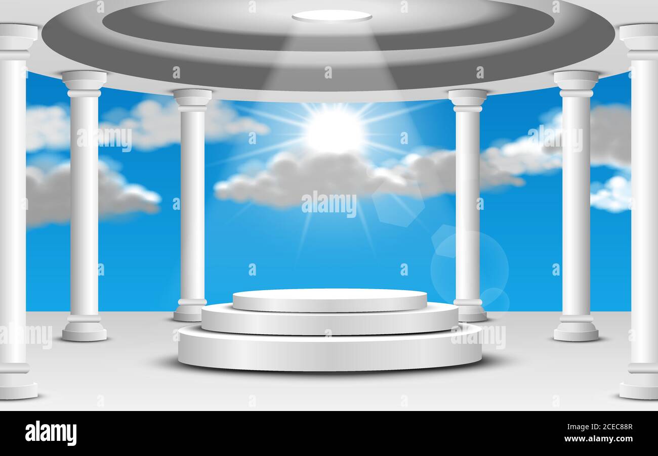 Mockup empty stone podium Stock Vector Images - Alamy