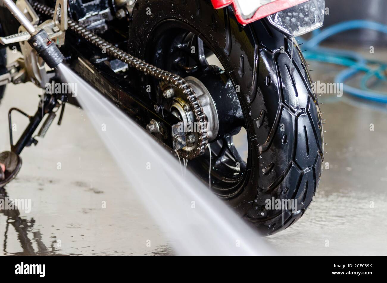 Man washing motorcycle hi-res stock photography and images - Alamy