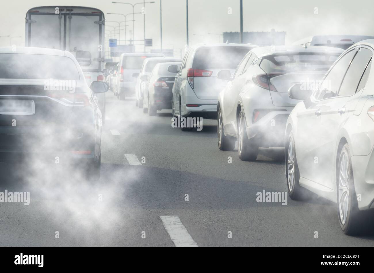 Car smoke traffic jam hi-res stock photography and images - Alamy
