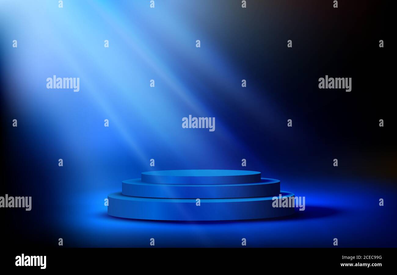 White podium in black Stock Vector Images - Alamy