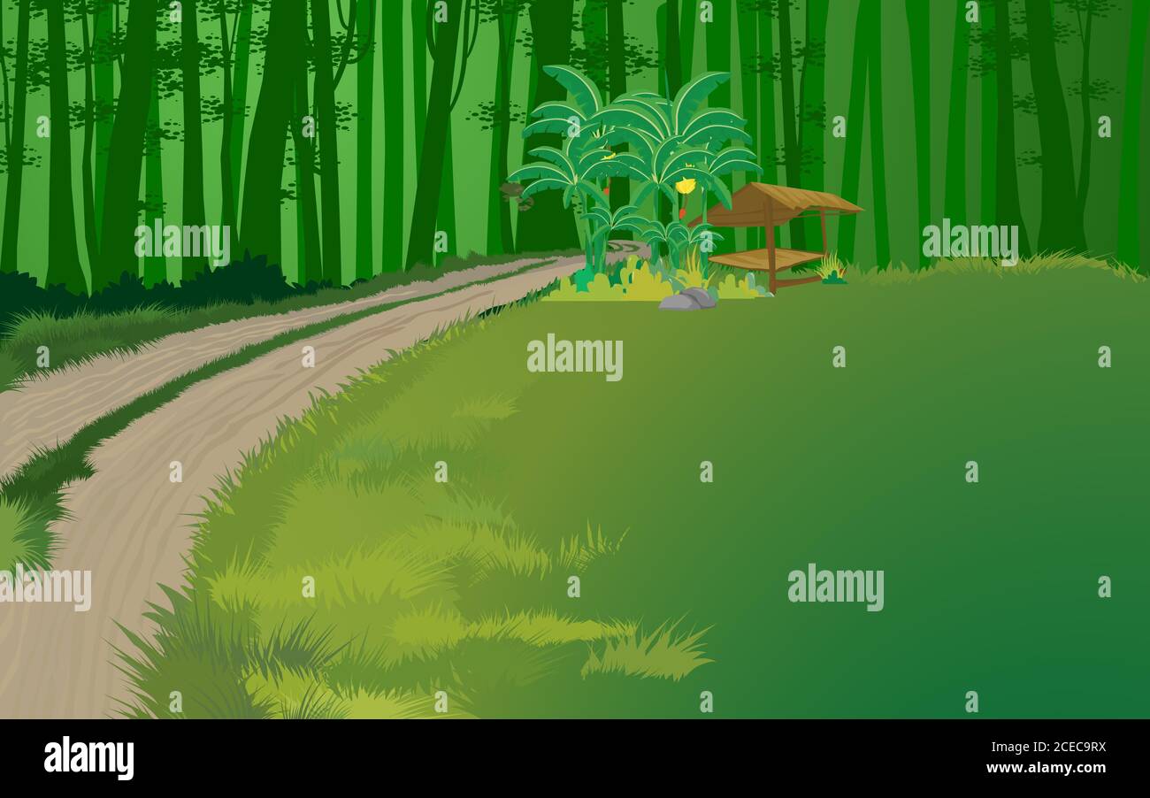 Wooden cottage home garden Stock Vector Images - Alamy