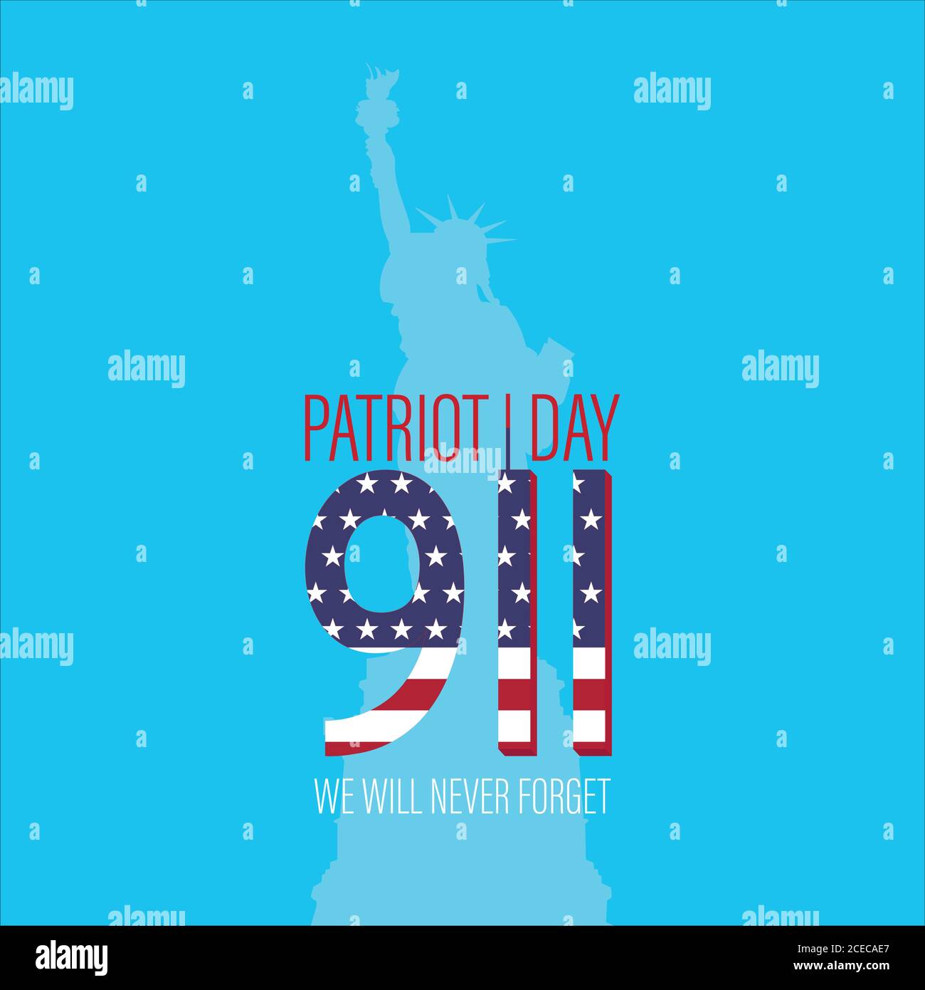 Vector illustration of Patriot Day 911 anniversary. USA Patriot Day ...