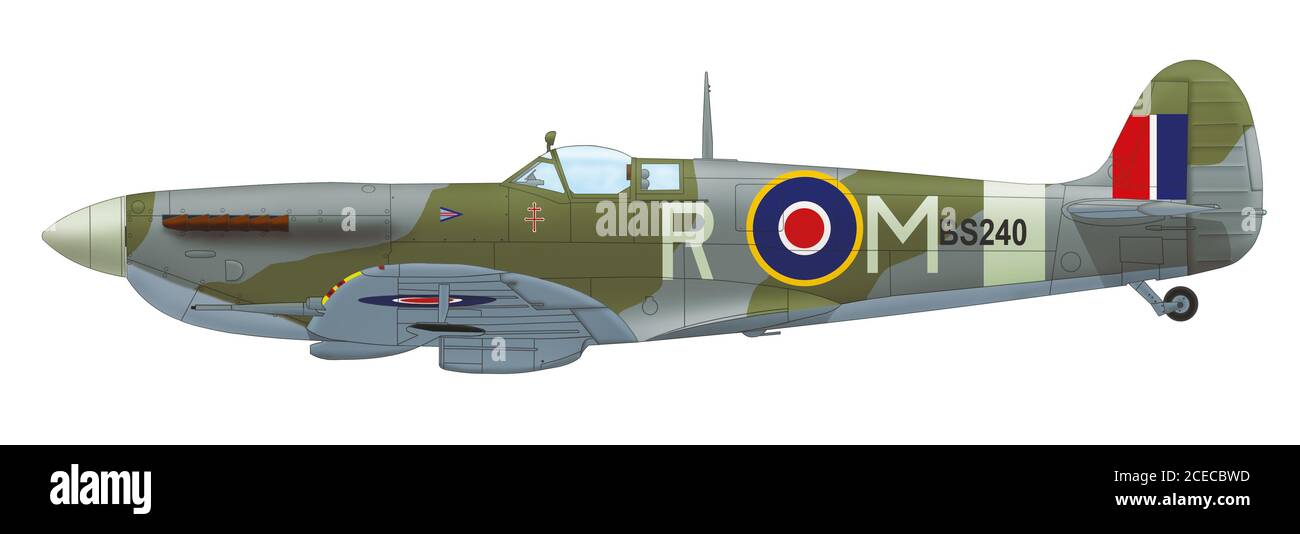Supermarine Spitfire Mk IX (R M, BS240) piloted by Richard Maxwell ...