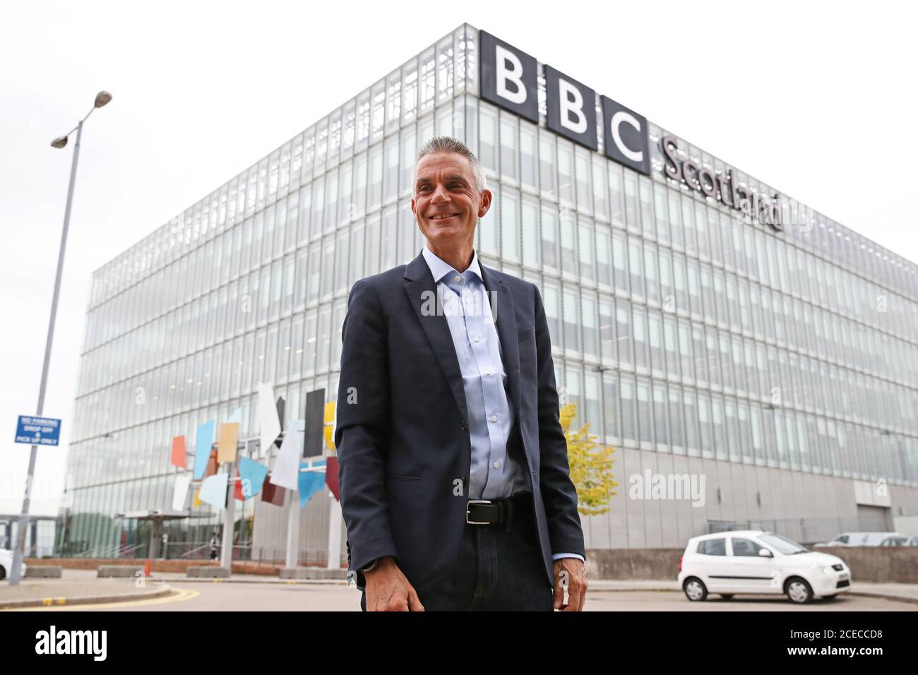 Tim Davie, new Director General of the BBC, arrives at BBC Scotland in ...