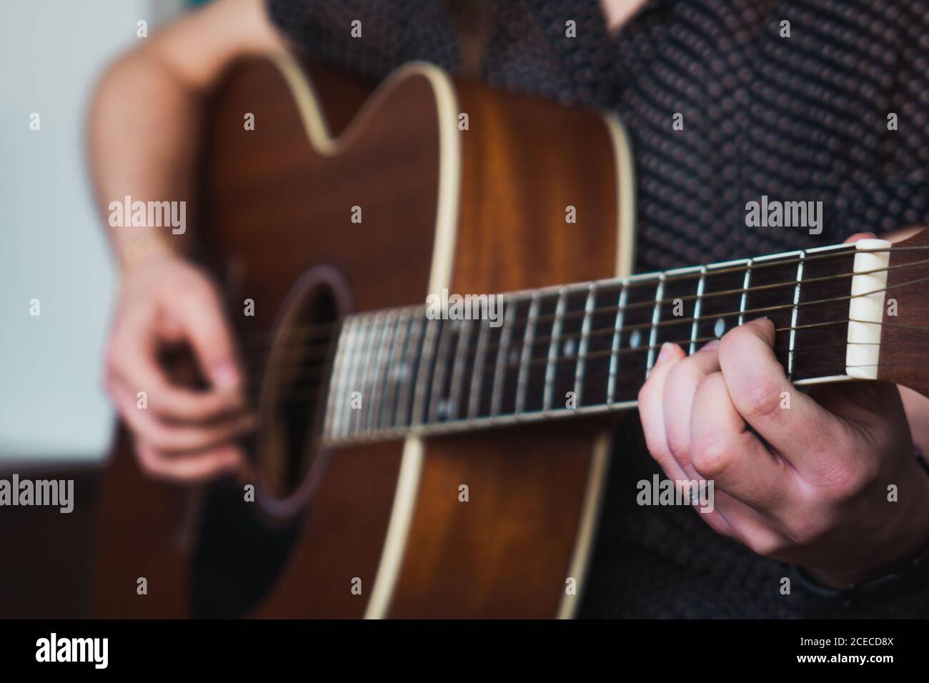 Woman guitar romantic alone hi-res stock photography and images - Alamy