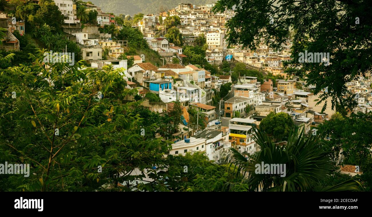 Panorama of favela in Rio de Janeiro, Brazil Stock Photo - Alamy