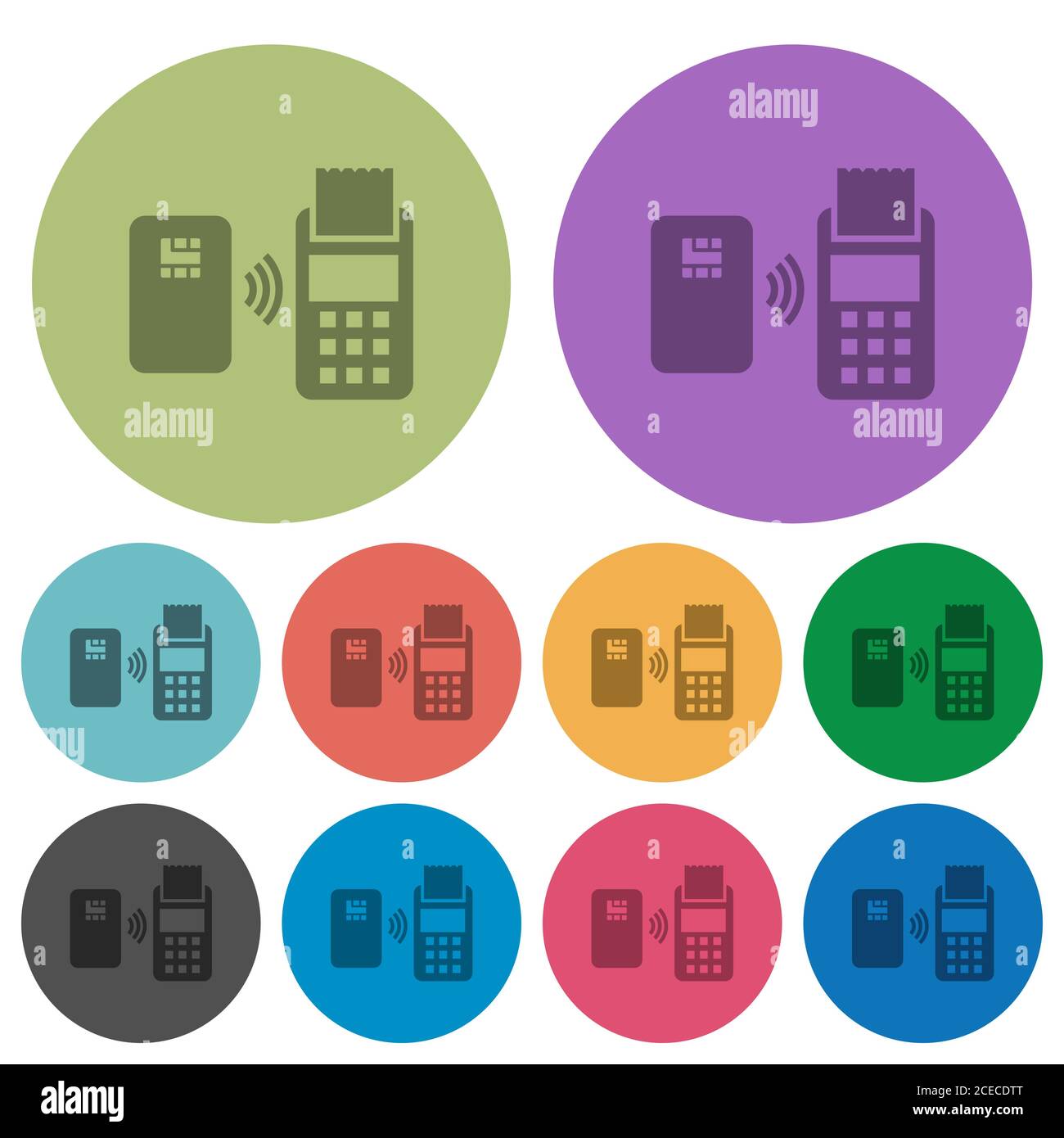 Nfc technology contactless icons set vector payment communication hi ...