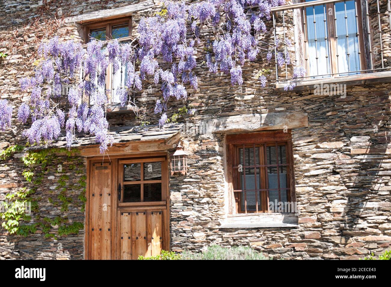 Facade of a rural house typical of the black architecture. It is a ...