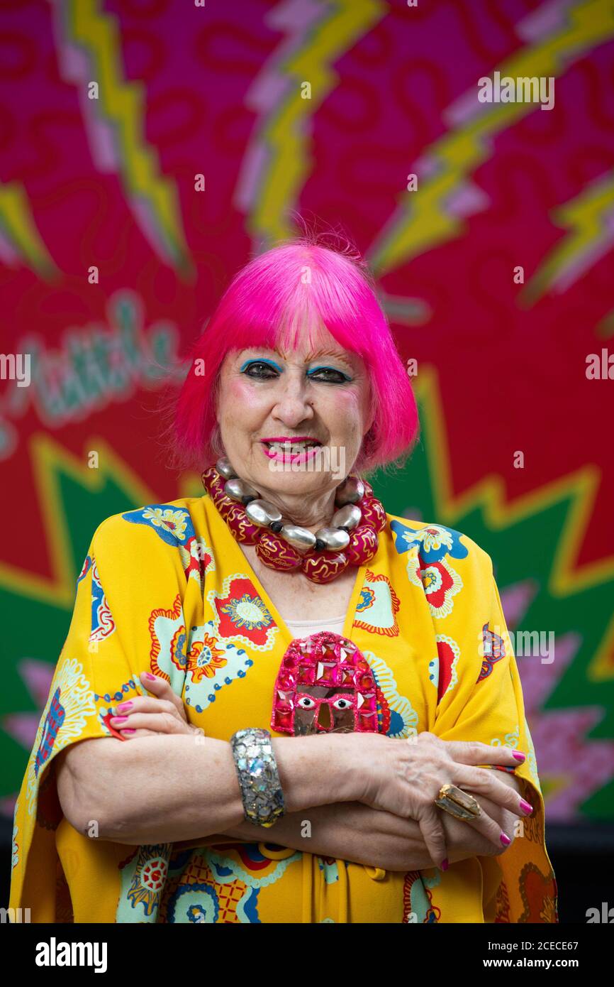 Dame Zandra Rhodes unveils custom street art designs in Seven Dials ...