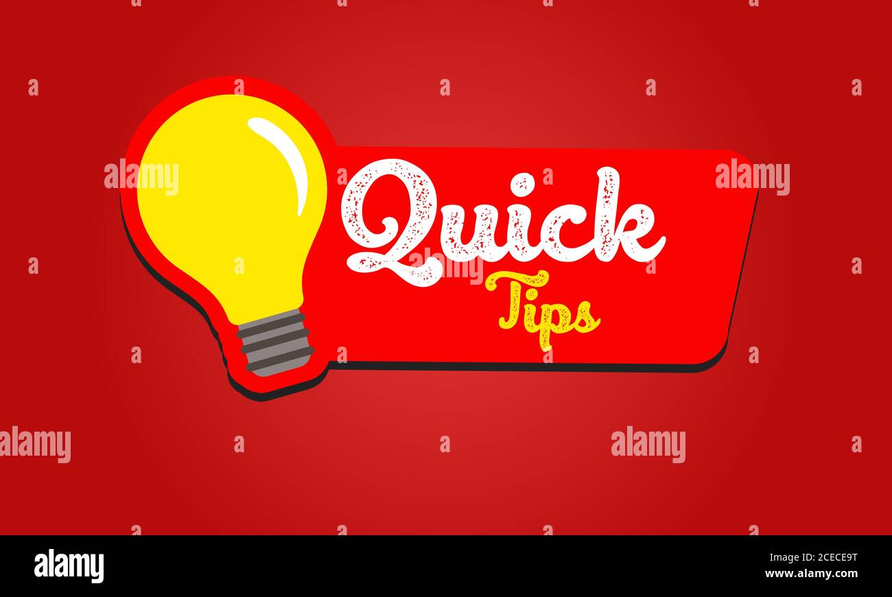 Quick tips Modern helpful tips banner Vector illustration Stock Vector ...