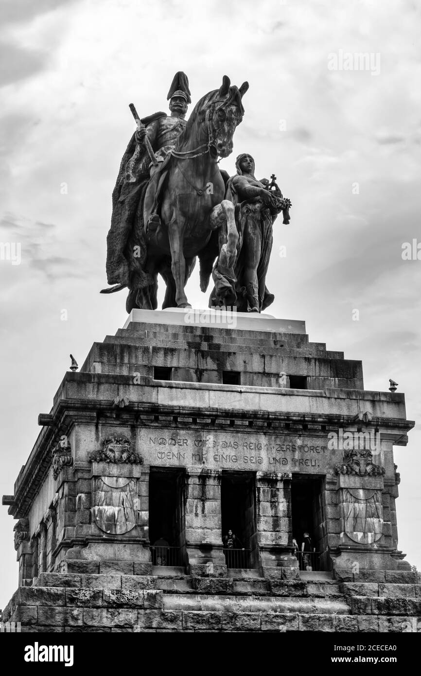 Koblenz germany statue Black and White Stock Photos & Images - Alamy