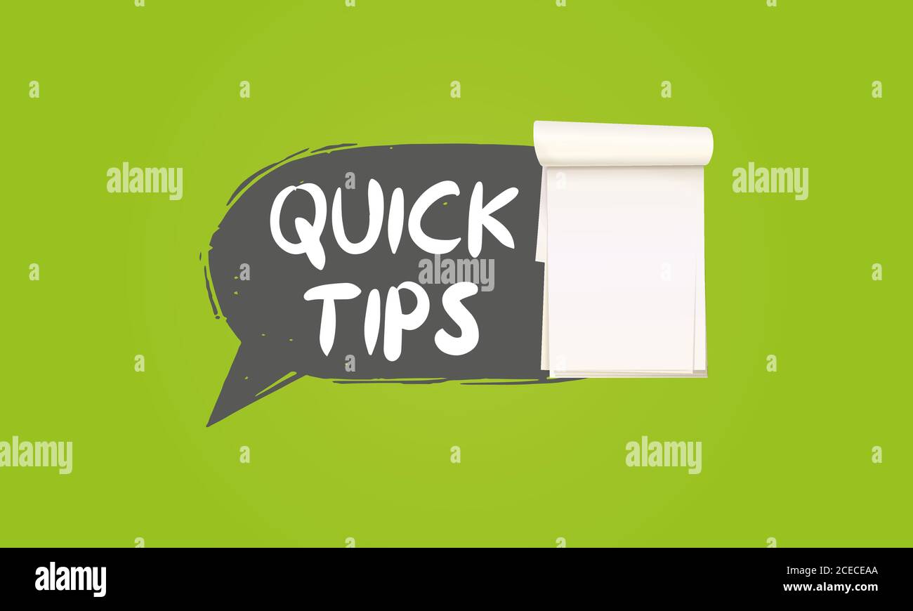 Quick tips Modern helpful tips banner Vector illustration Stock Vector ...