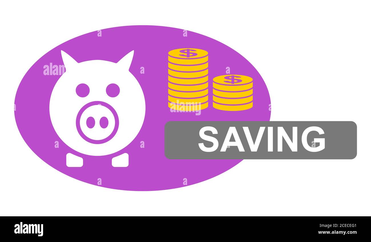 Illustration of a saving concept Stock Photo - Alamy