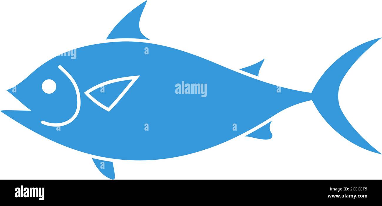 Fish Icon. Flat Color Design. Vector Illustration Stock Vector Image ...