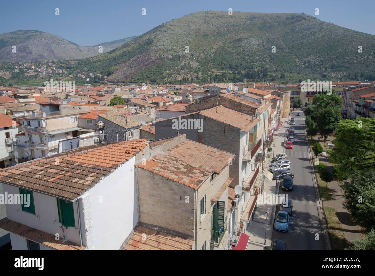 aerial view of the old town of Fondi, in Latina province Stock Photo ...