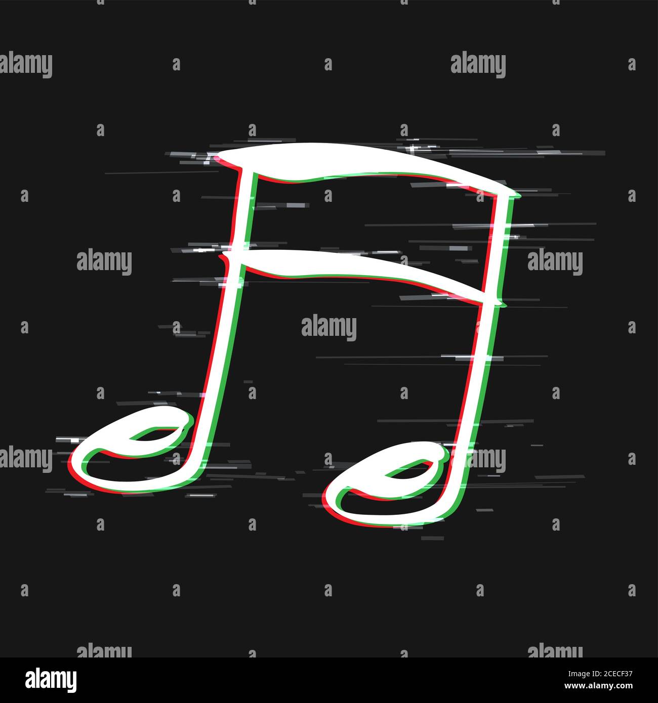 musical note glitch design Stock Vector Image & Art - Alamy