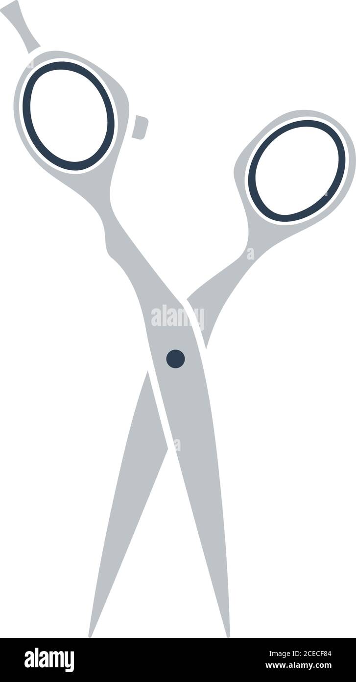 Hair Scissors Icon. Flat Color Design. Vector Illustration Stock Vector ...