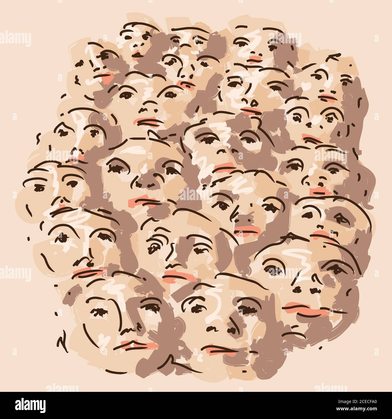 Crowding of people Stock Vector Images - Alamy