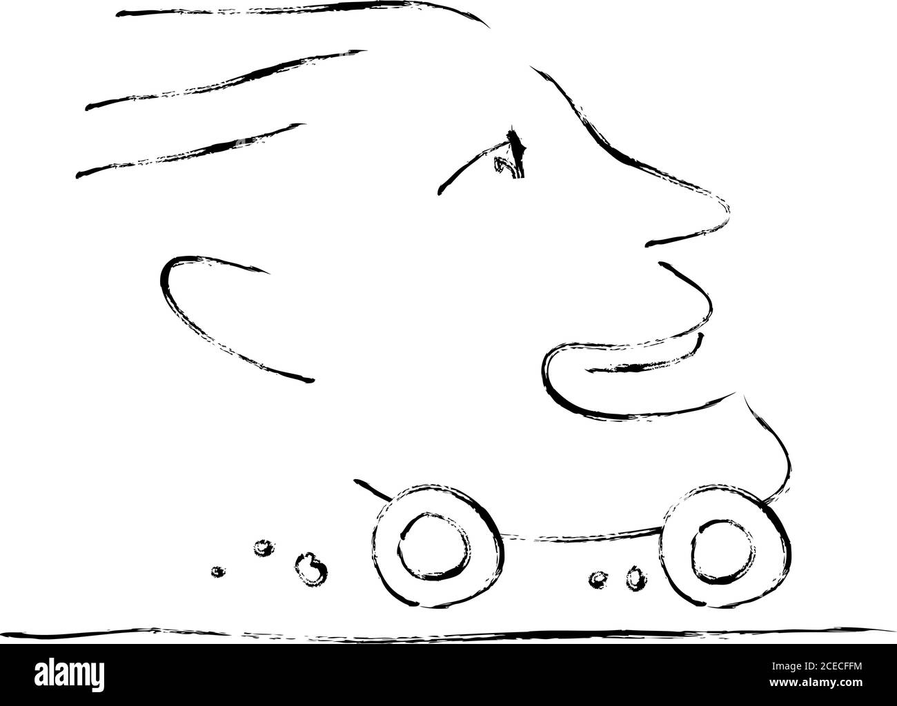 Man drive car sketch hi-res stock photography and images - Alamy