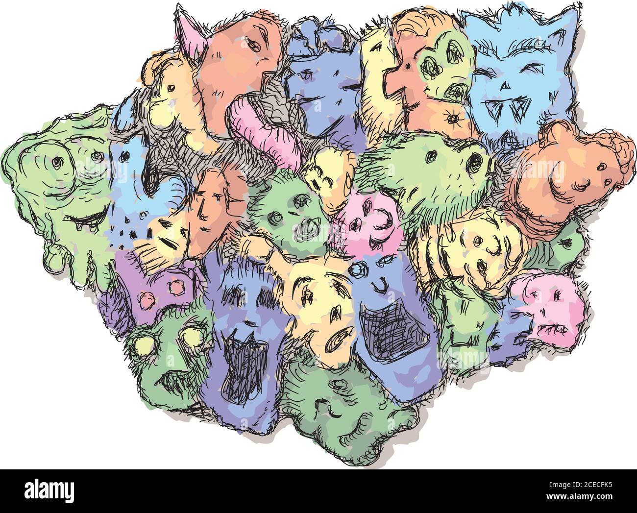 Evil faces drawing hi-res stock photography and images - Alamy