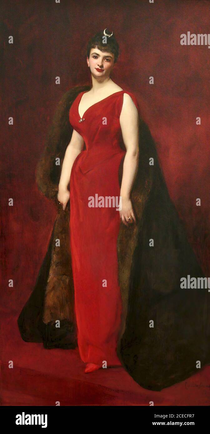 Carolus-Duran - Portrait De Madame Edgar Stern - French School - 19th ...