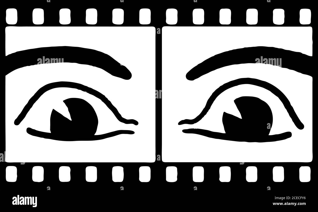 Eyes on film Stock Vector Image & Art - Alamy
