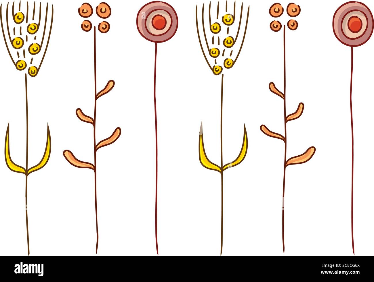 Grain plants background Stock Vector Images - Alamy