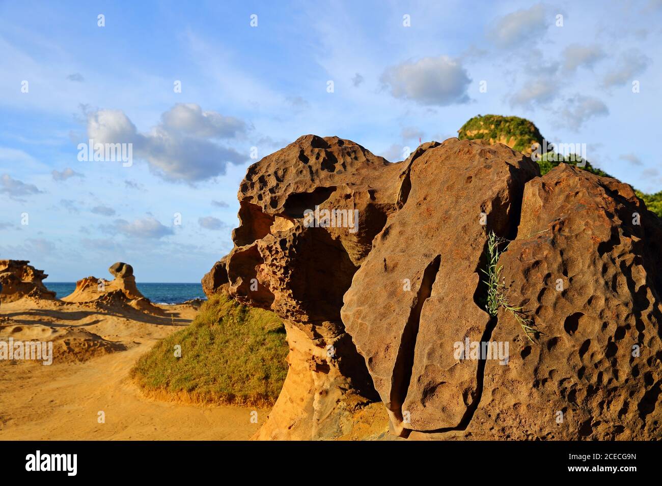Natural rock formation at Yehliu Geopark, one of most famous wonders in ...