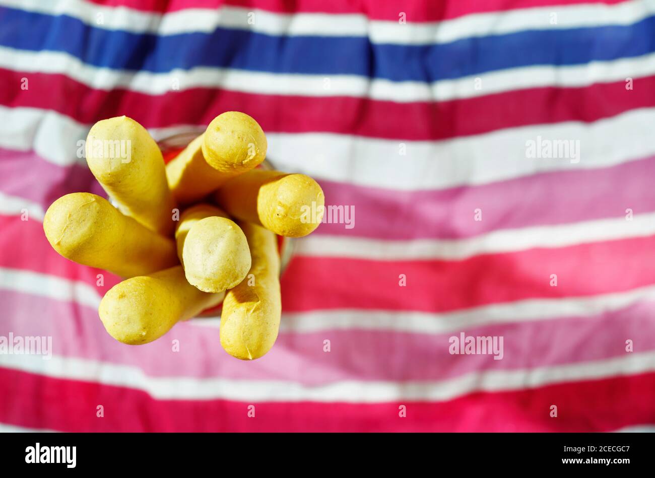 Delicious breadsticks in jar , long sticks of crisp dry baked bread ...