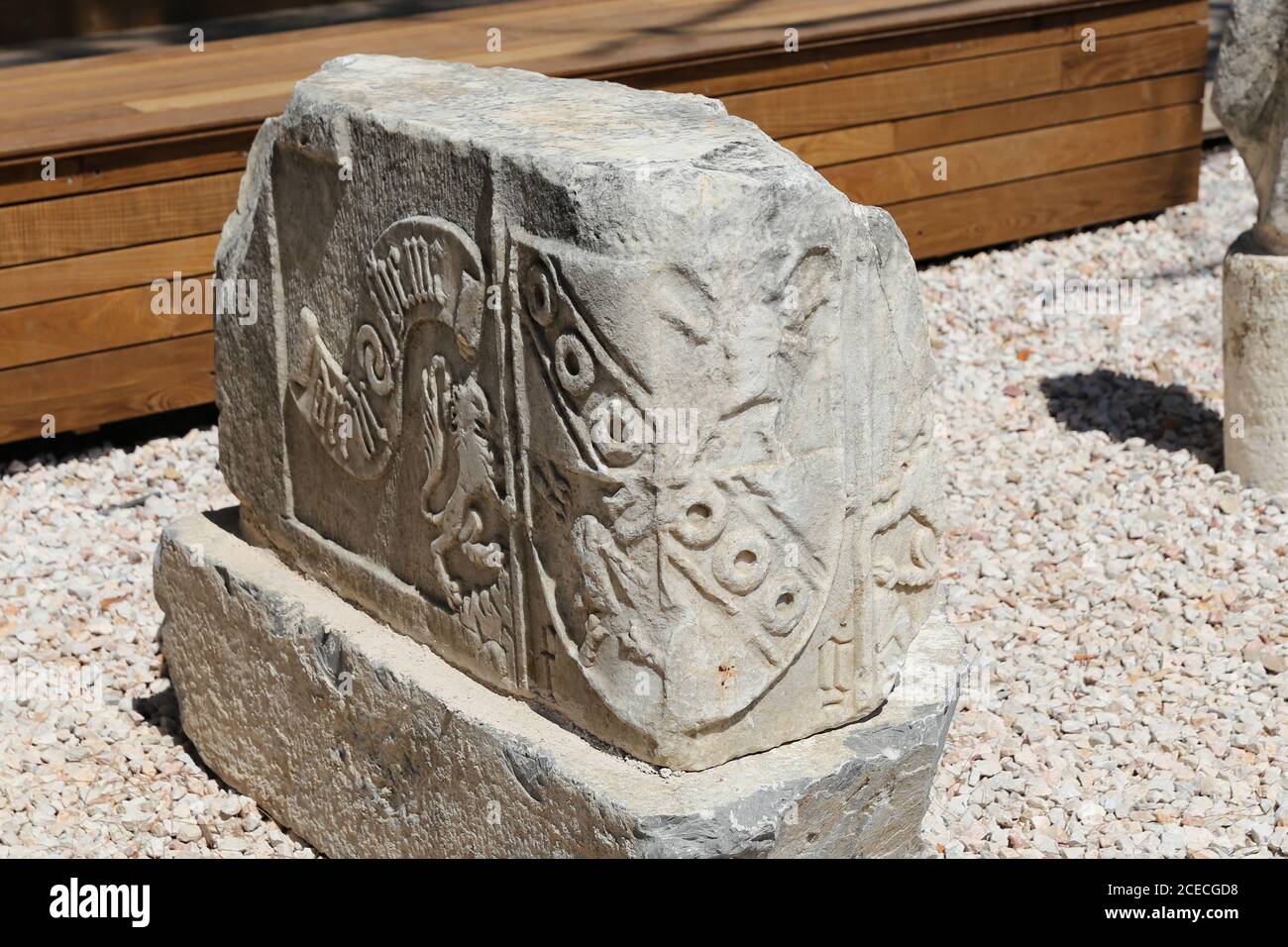 Sculpture in Bodrum Castle, Mugla City, Turkey Stock Photo - Alamy