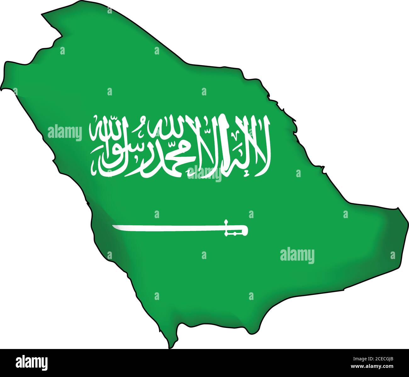 Saudi Arabia map flag Stock Vector Image & Art - Alamy