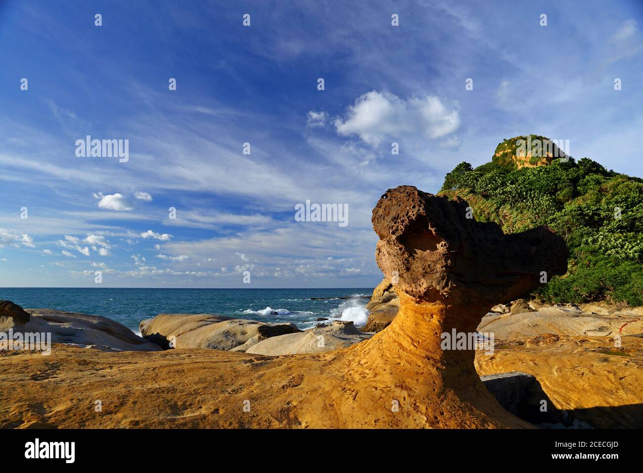 Natural rock formation at Yehliu Geopark, one of most famous wonders in ...
