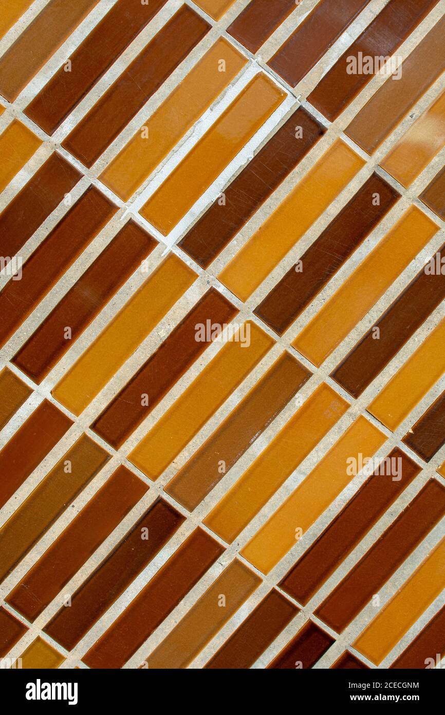 Retro mosaic pattern in brown and orange Stock Photo - Alamy