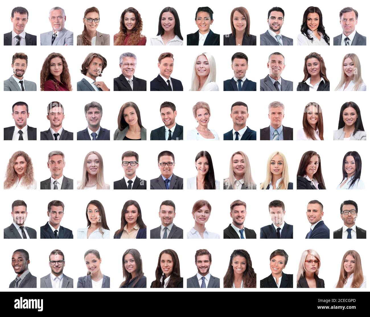 collage of successful modern businesswoman. isolated on white Stock ...