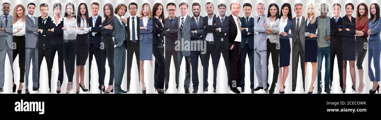 panoramic collage of groups of successful employees Stock Photo - Alamy
