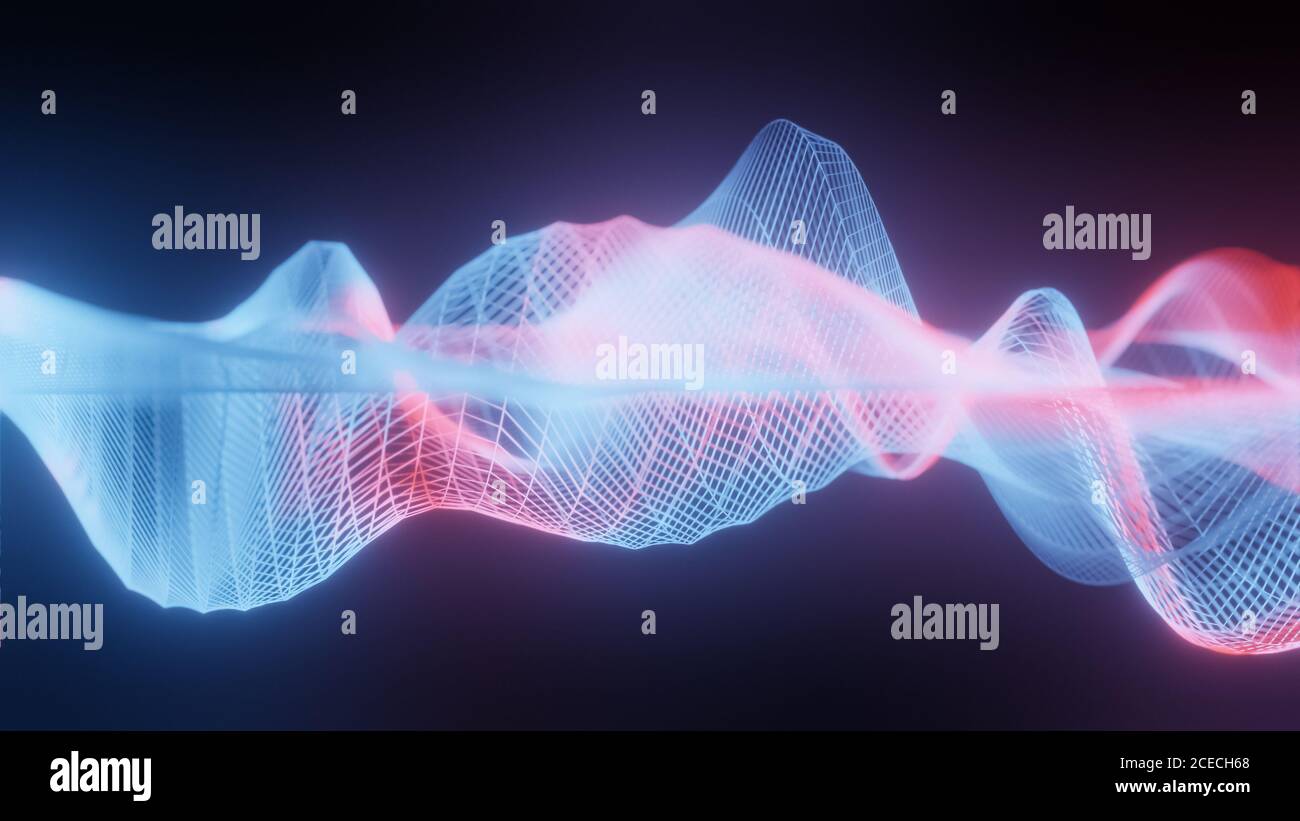 Modern Abstract Grid Wireframe Structure Virtual Background Digital Technology Science Or