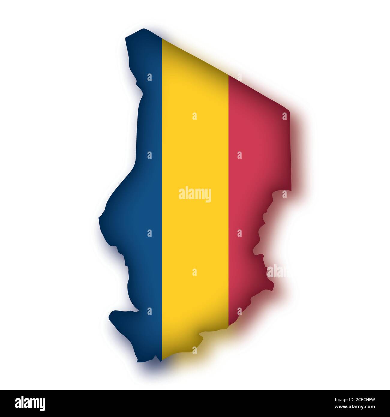Chad flag map Stock Vector Image & Art - Alamy