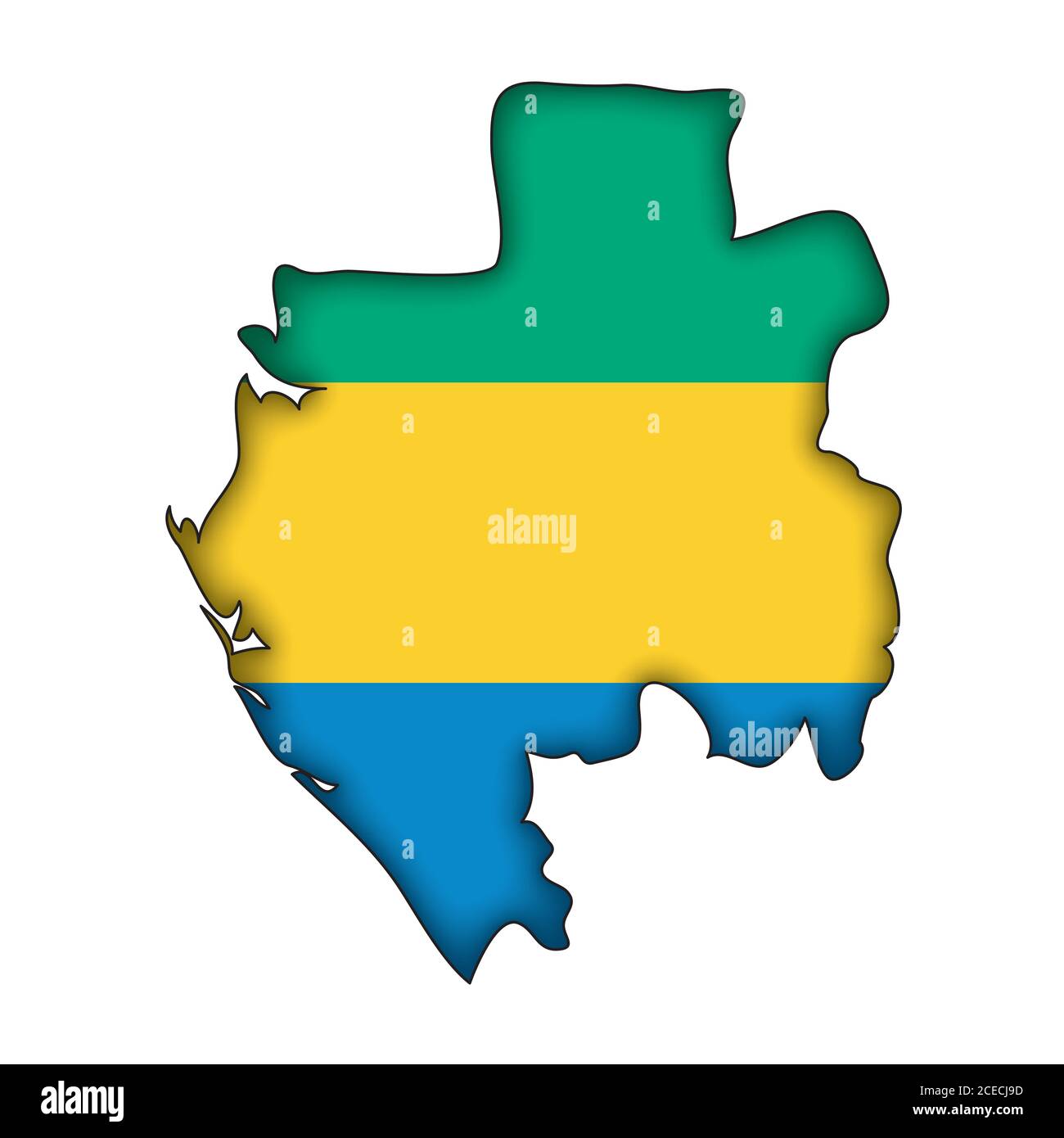 Gabon Map Flag Stock Vector Image And Art Alamy