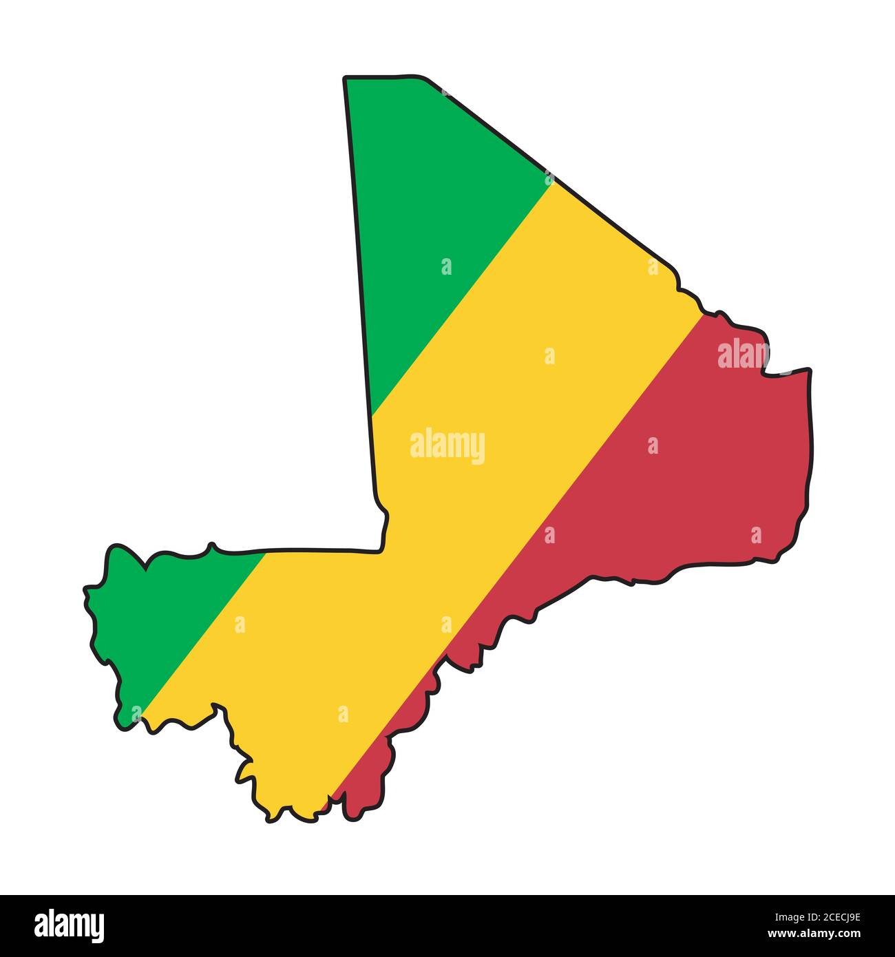 Mali map flag Stock Vector Image & Art - Alamy