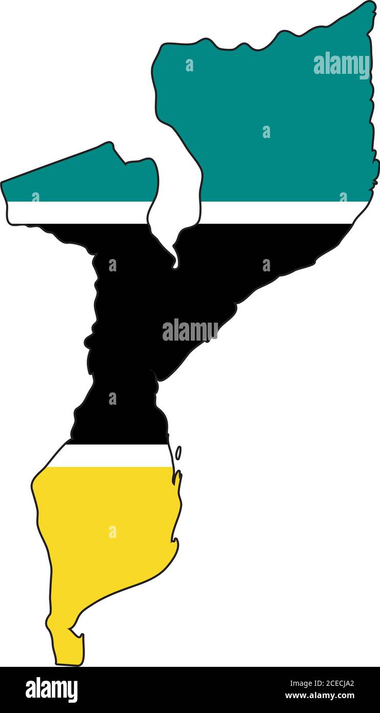 Mozambique map flag Stock Vector Image & Art - Alamy