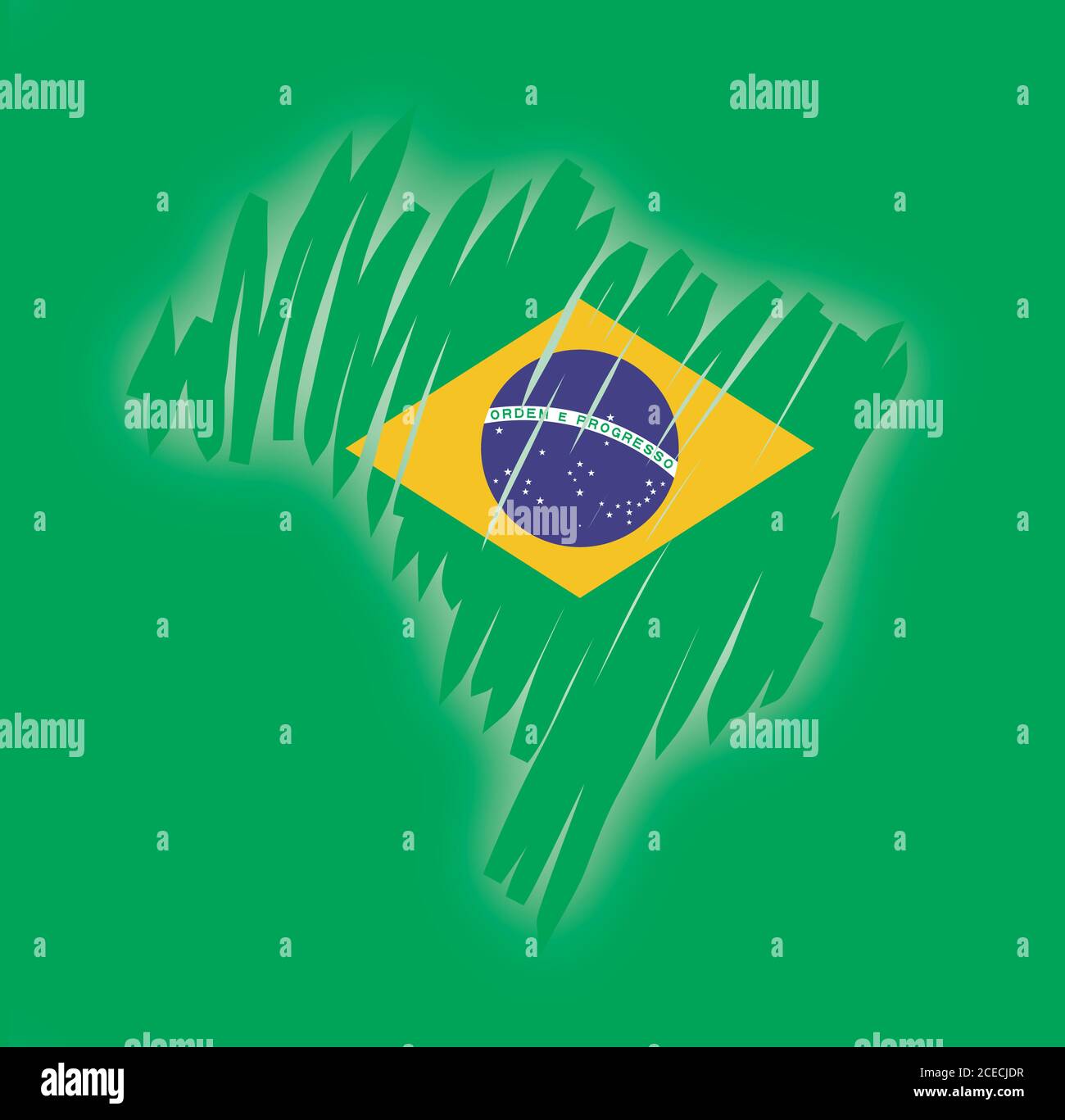 Brazil sketch flag map Stock Vector Image & Art - Alamy