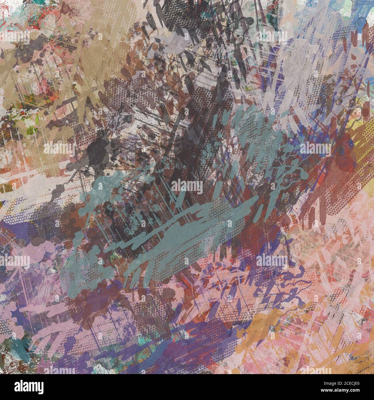Texture of strokes of colored paint, blurred spots with brushes of ...