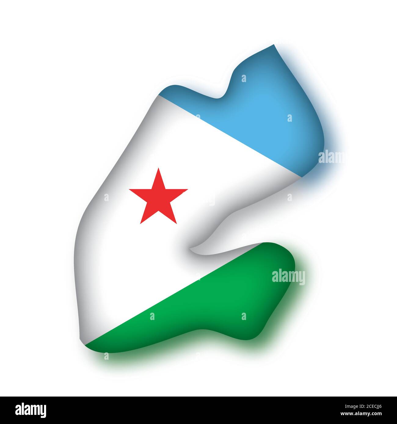 Djibouti map flag Stock Vector Image & Art - Alamy