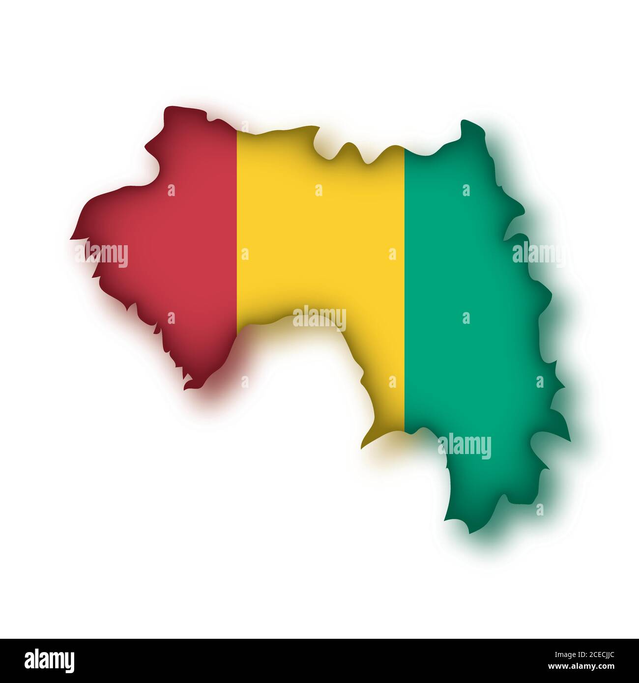 Guinea map flag Stock Vector Image & Art - Alamy