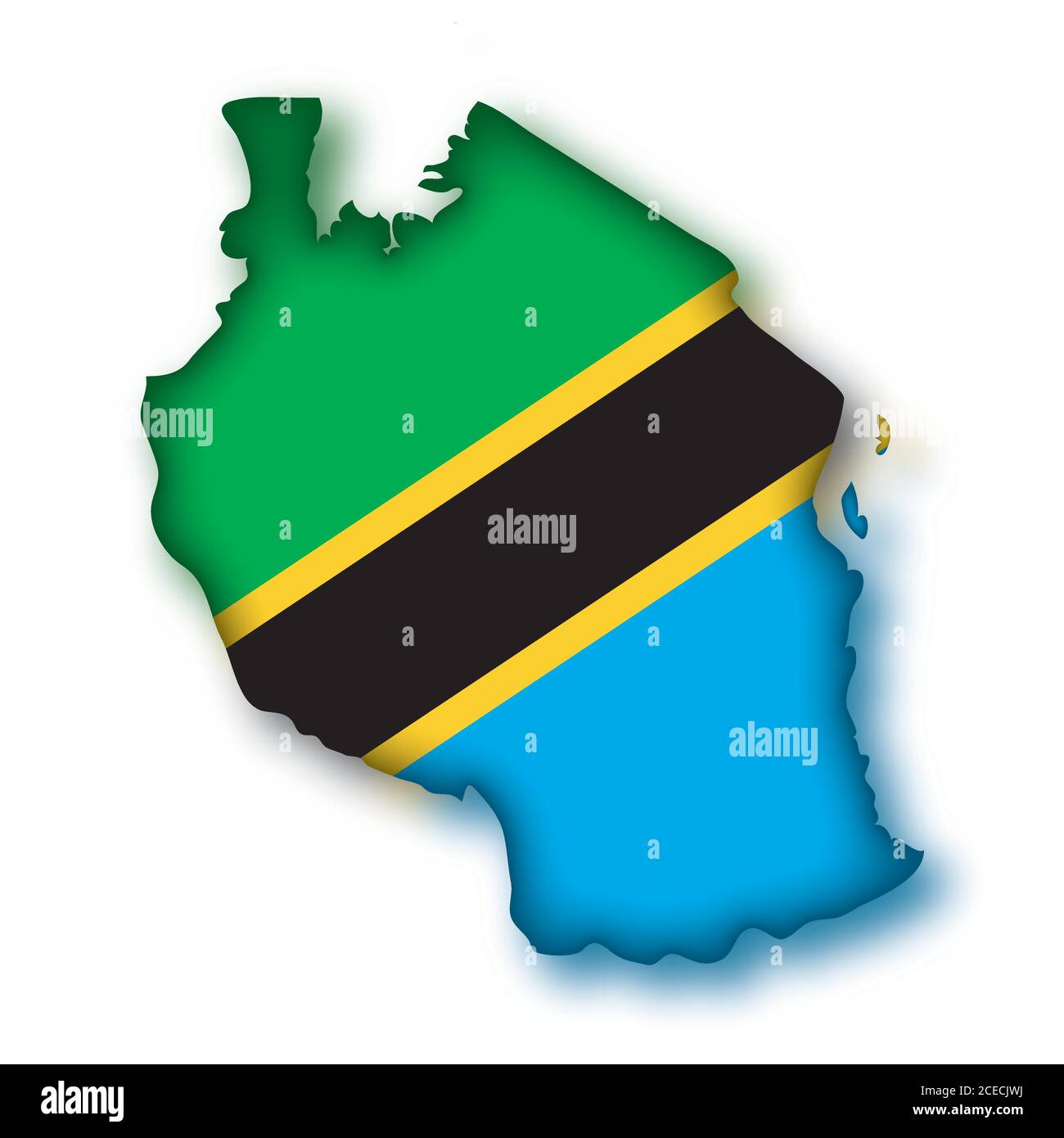 Map Of Tanzania Stock Vector Images Alamy